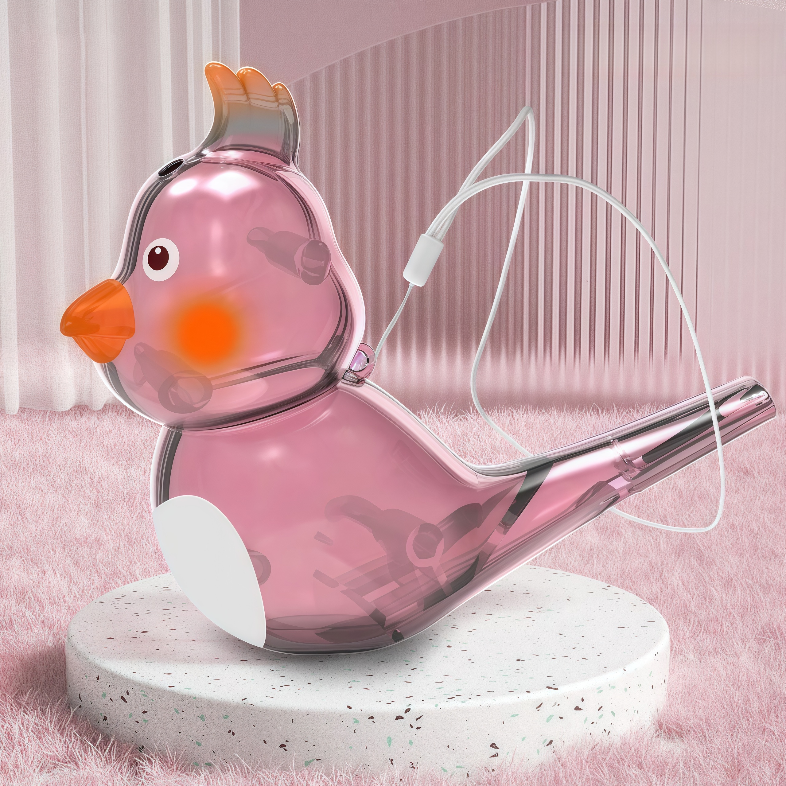 Peluit mulut burung air transparan BUBUTOYS - bubutoys.id