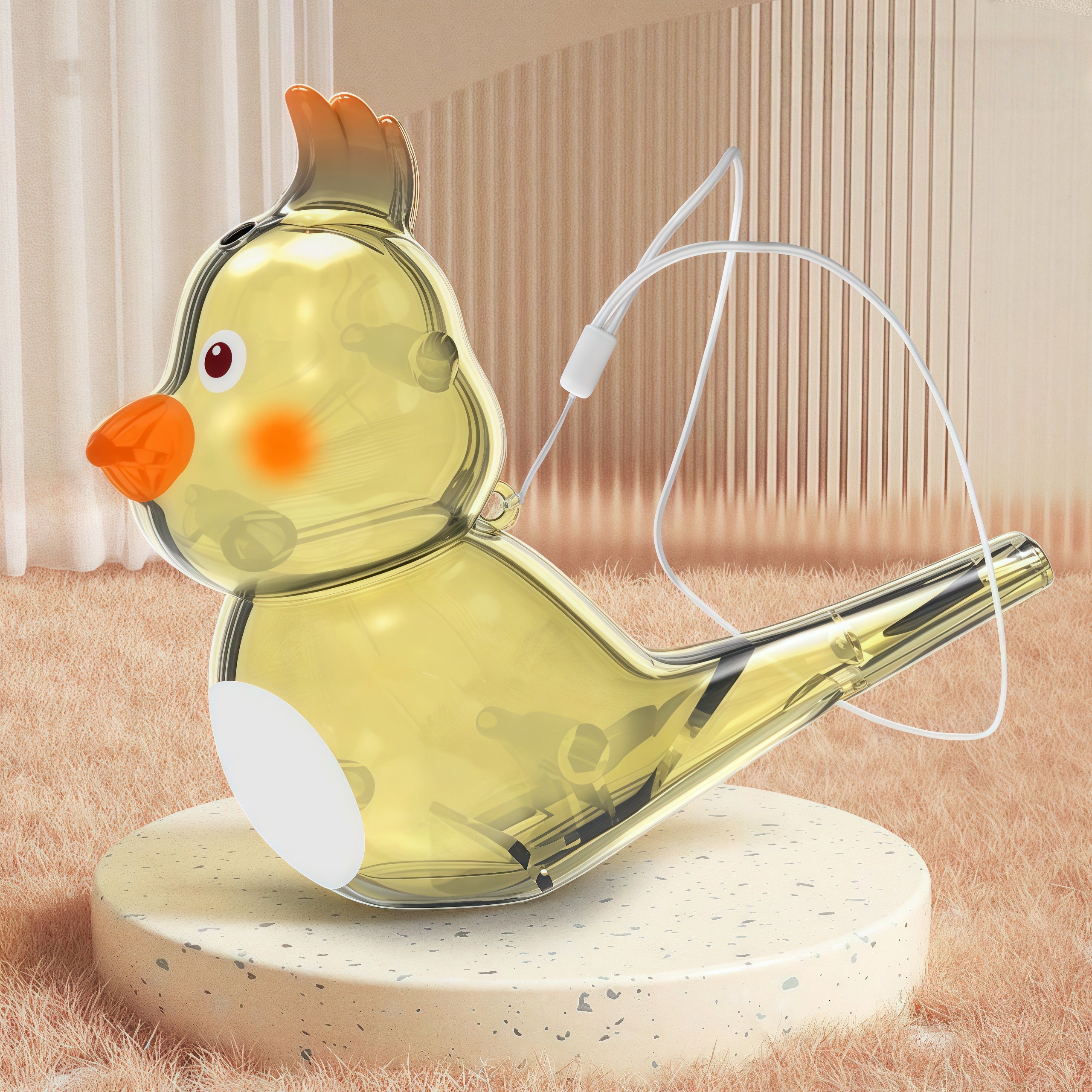 Peluit mulut burung air transparan BUBUTOYS - bubutoys.id